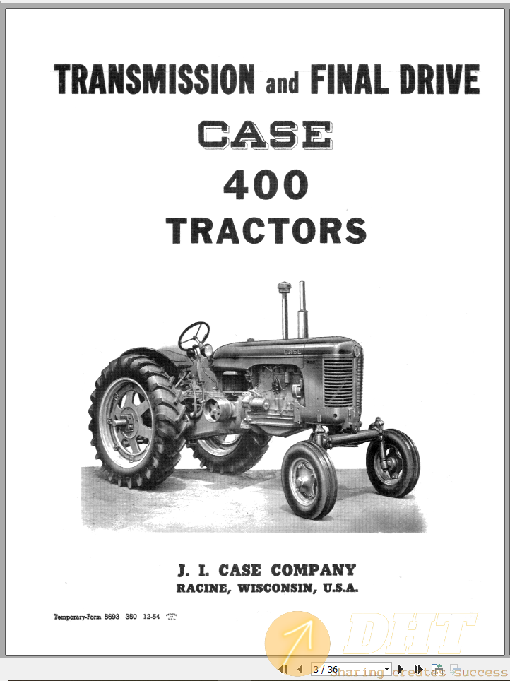 Case Tractor 400 Tranmission & Final Drive Service Manual_5693 ...